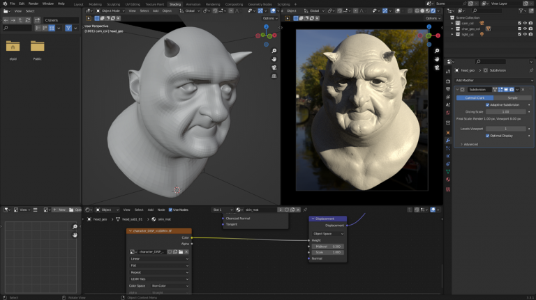 Cgalonecg中文国语学习 国语 Flippednormals系列 Zbrush2022blender33写实人物肖像大师班 