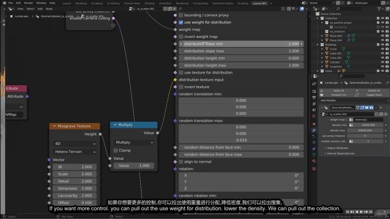 cgalone|cg中文国语学习 | [国语-Udemy学院]blender3.3的IA Scatter插件教程